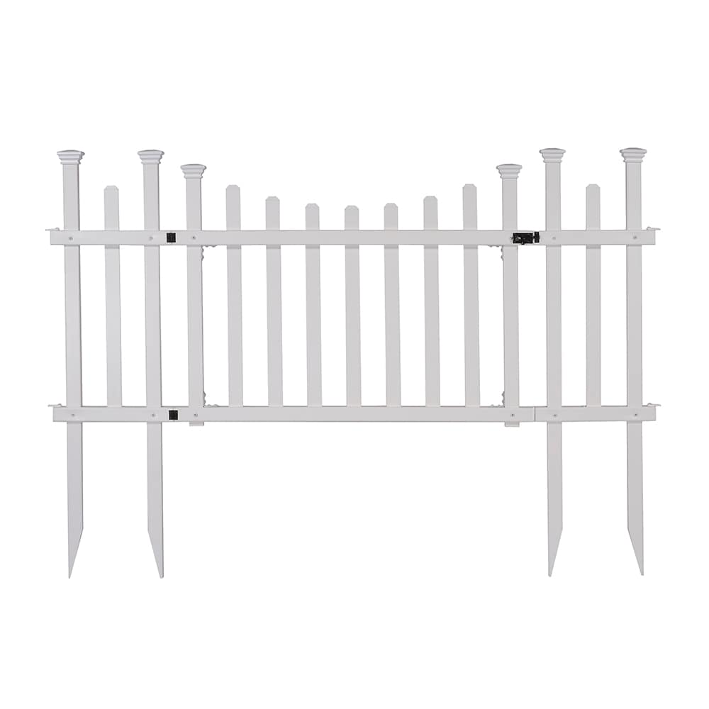 Zippity Outdoor Products Madison 2.5-ft H x 5-ft W White Vinyl Scallop ...