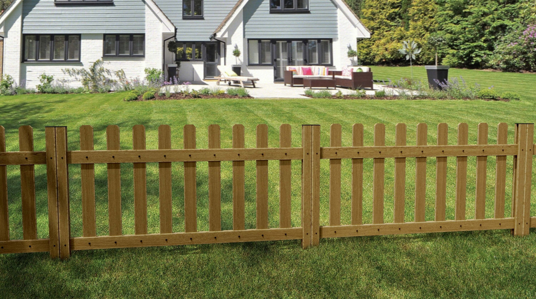 Natures Composites Composite Fence and Gate Picket - Dog Ear - Timber ...