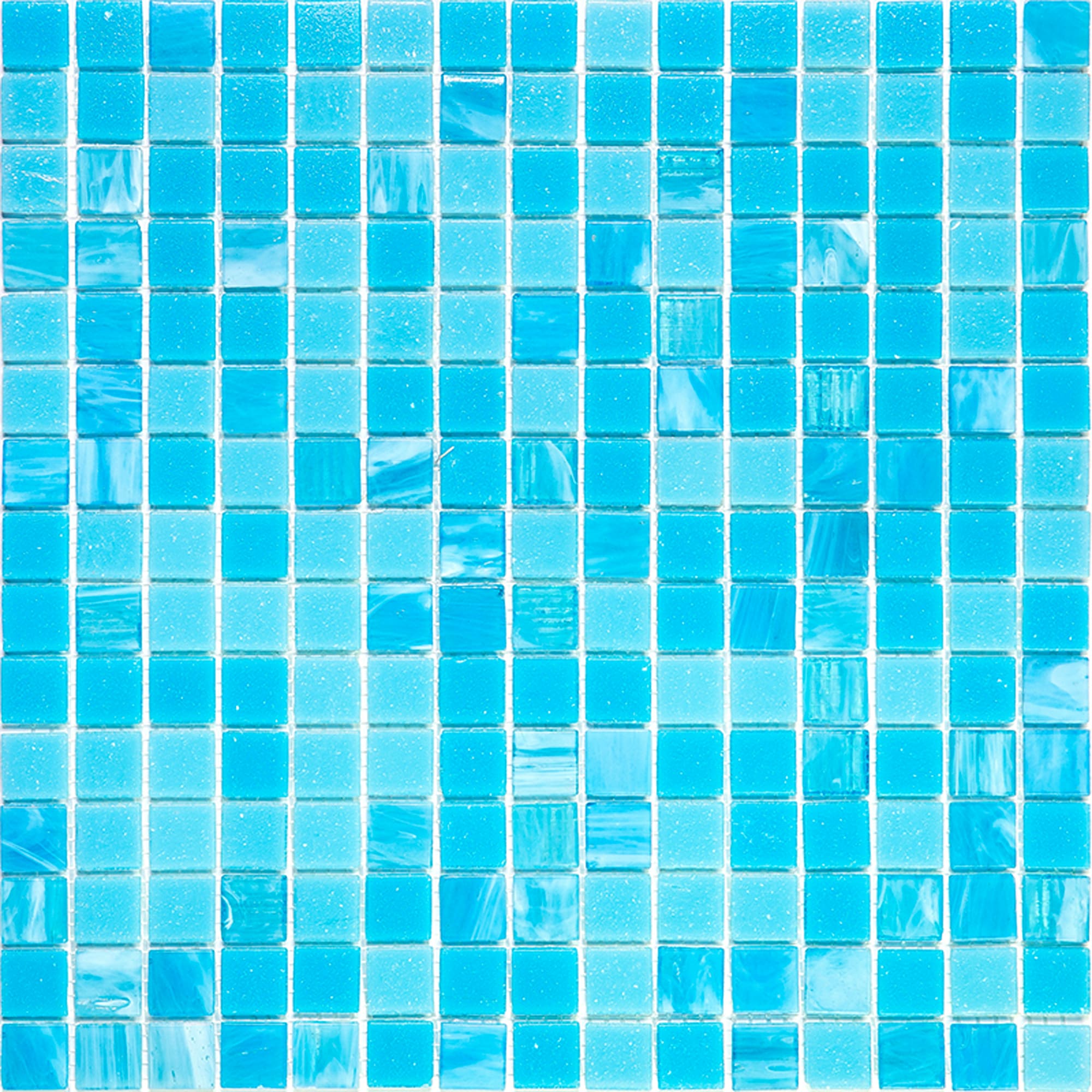 Apollo Tile Mingles Arctic Blue 12-in x 12-in Glossy Glass Uniform Squ ...