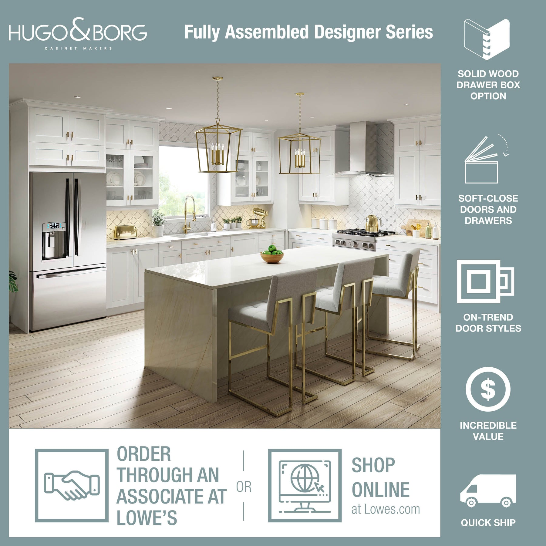 Hugo&Borg 18-in W x 30-in H x 21-in D Wood 3-Drawer Base Fully Assembl ...