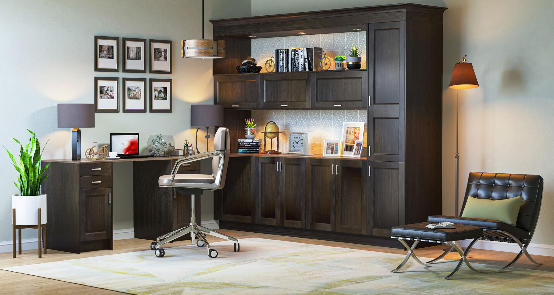 Hugo&Borg Montclaire 24-in W x 35-in H x 14-in D Wood Diagonal Corner ...