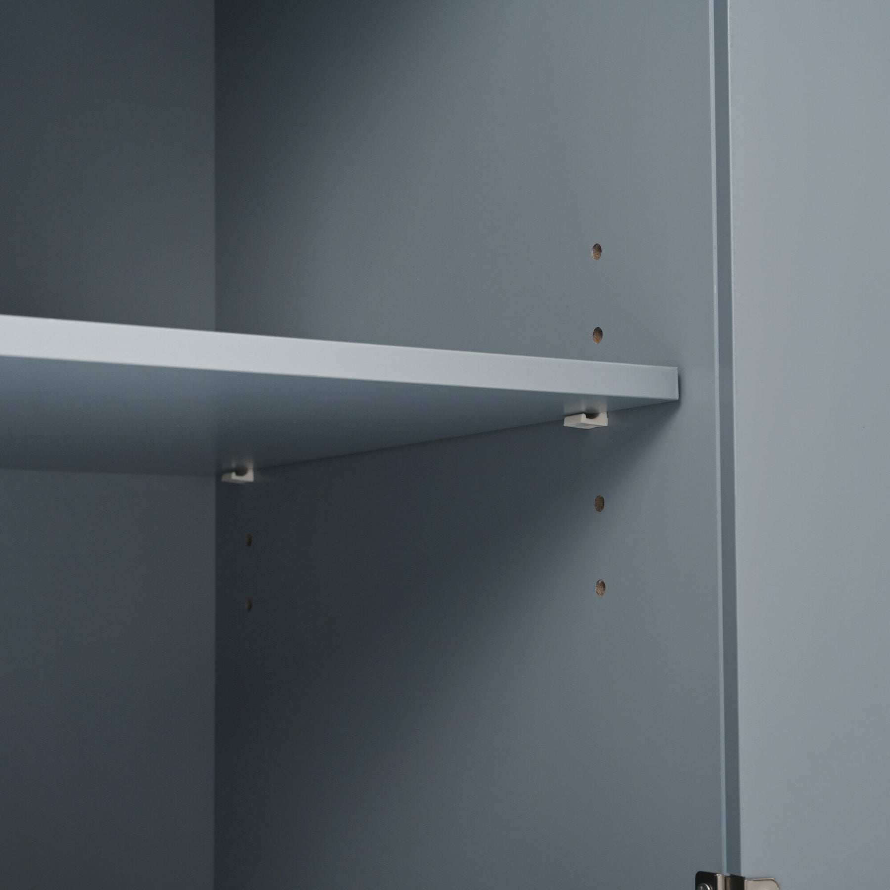 SINOFURN Blue Mdf Base with Wood Top Rolling Kitchen Cart (29.3-in x 3 ...