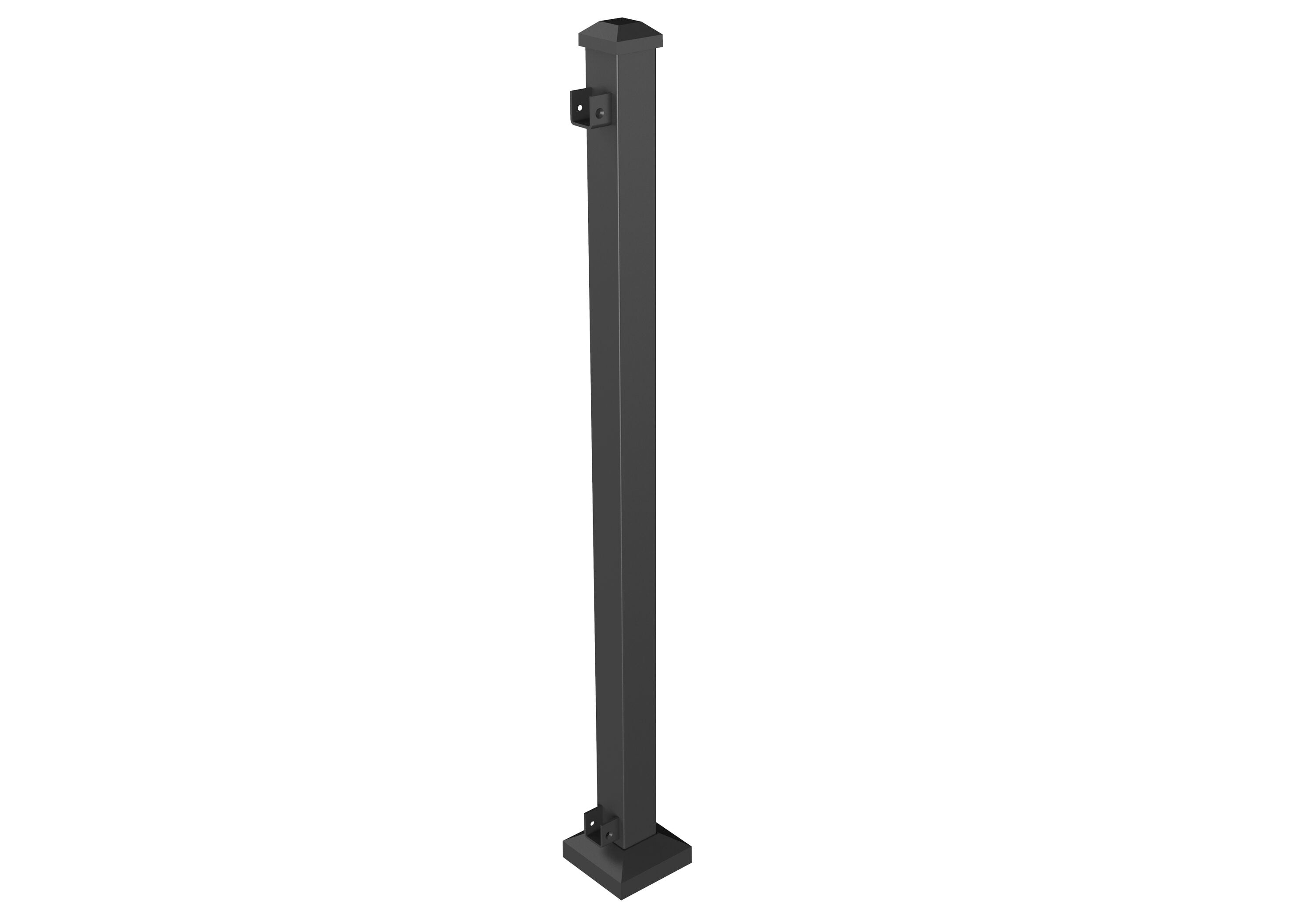 RELIABILT 2-in x 2-in x 3-ft Black Sand Steel Deck Post – PROARB