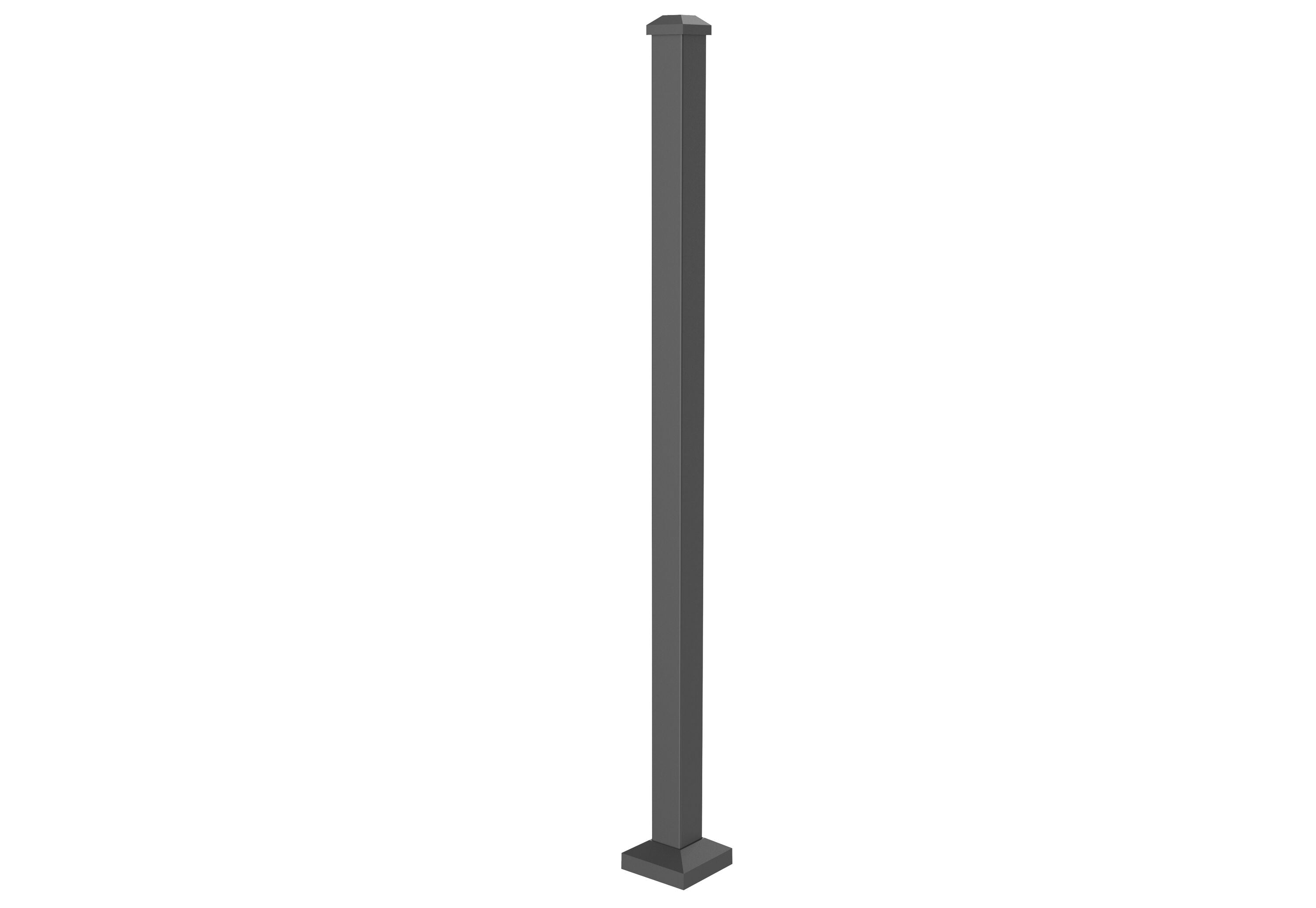 RELIABILT 2-in x 2-in x 4-ft Black Sand Steel Deck Post – PROARB