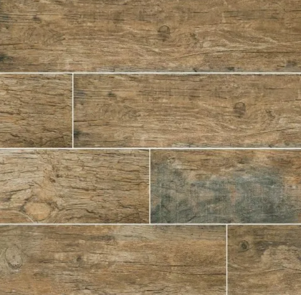 Redwood Natural 6 in. x 24 in. Matte Porcelain Floor and Wall Tile (44 ...