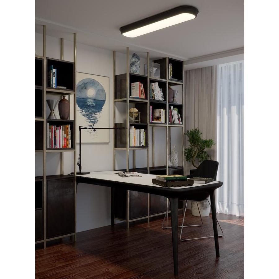 Good Earth Lighting Portal 48-in Bronze Traditional LED Flush Mount Li ...