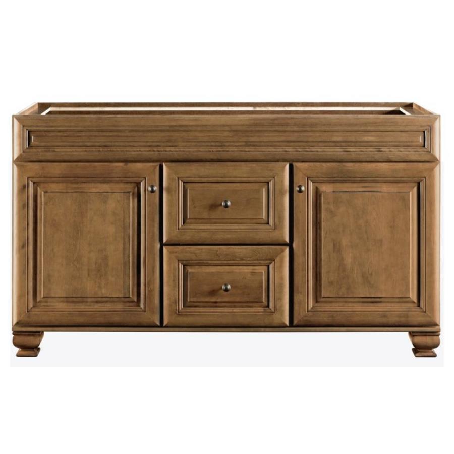Diamond FreshFit Ballantyne 60-in Mocha with Ebony Glaze Bathroom Vani ...