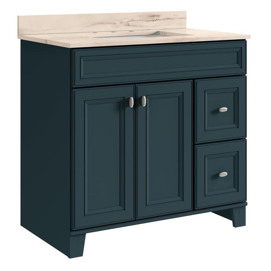 Diamond FreshFit Goslin 37-in Maritime Single Sink Bathroom Vanity wit ...