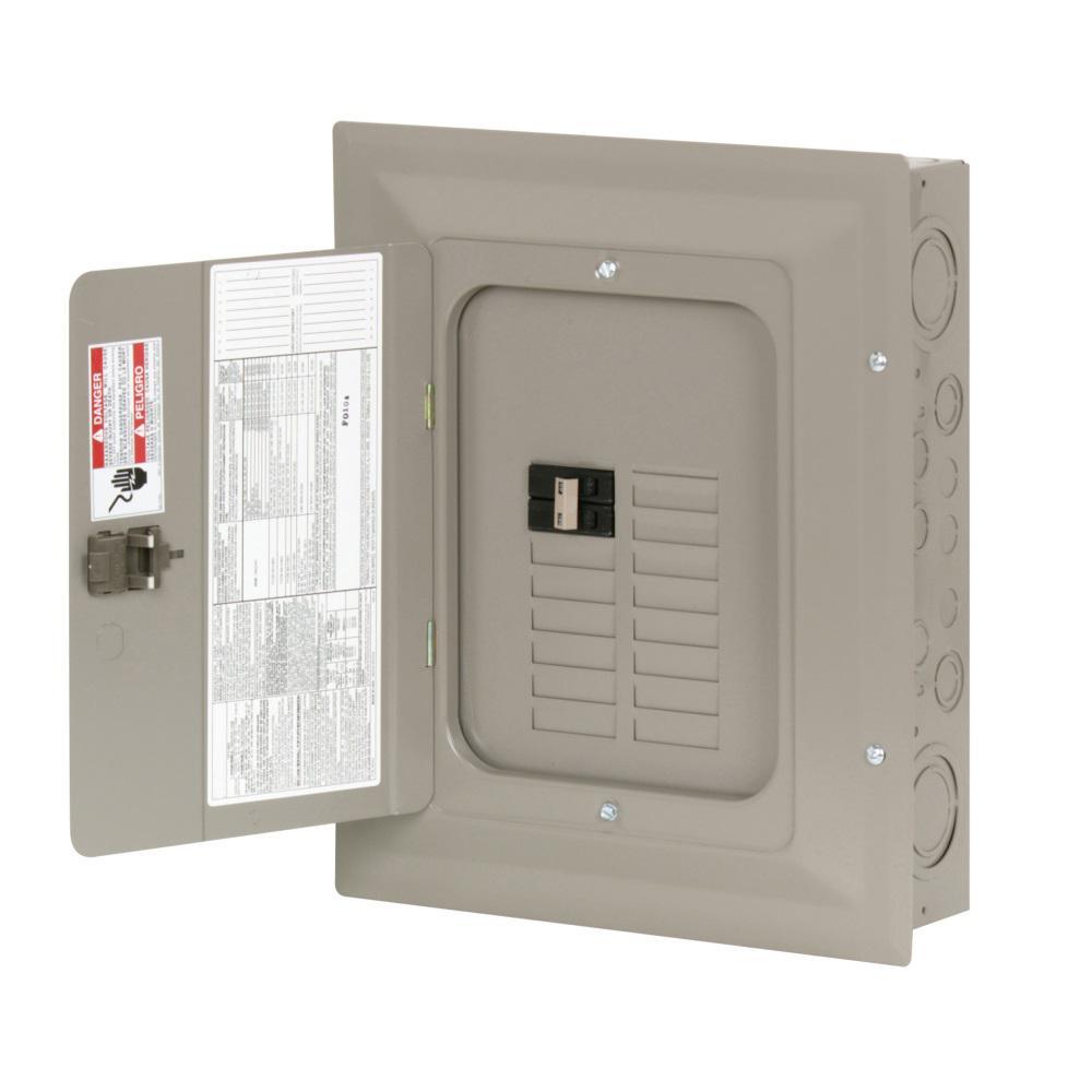 CH 100 Amp 28-Circuit Indoor Main Breaker Plug-On Neutral Load Center ...