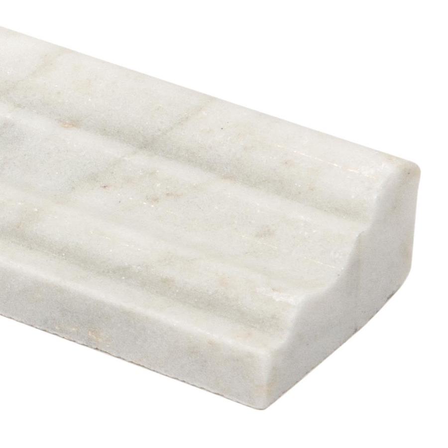 Satori Venatino Natural Stone Marble Chair Rail Tile (2-in x 12-in ...