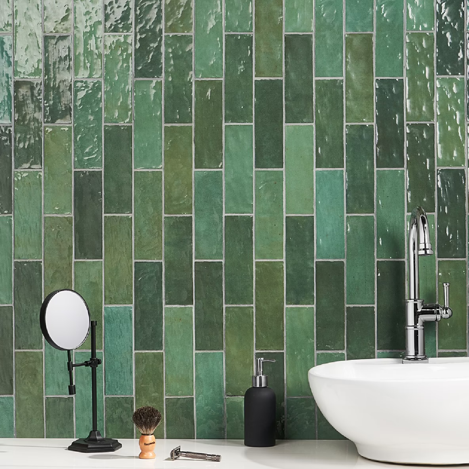 Portmore Green 3x8 Glazed Ceramic Subway Wall Tile – PROARB