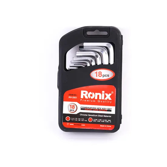 Ronix High Quality Model Rh-2051 18PCS Cr-V Hex & Key Set – PROARB