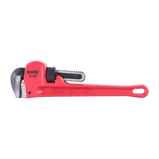 Ronix Rh-2552 Pipe Wrench 12" Heavy Duty Aluminum Steel Straight Teles ...