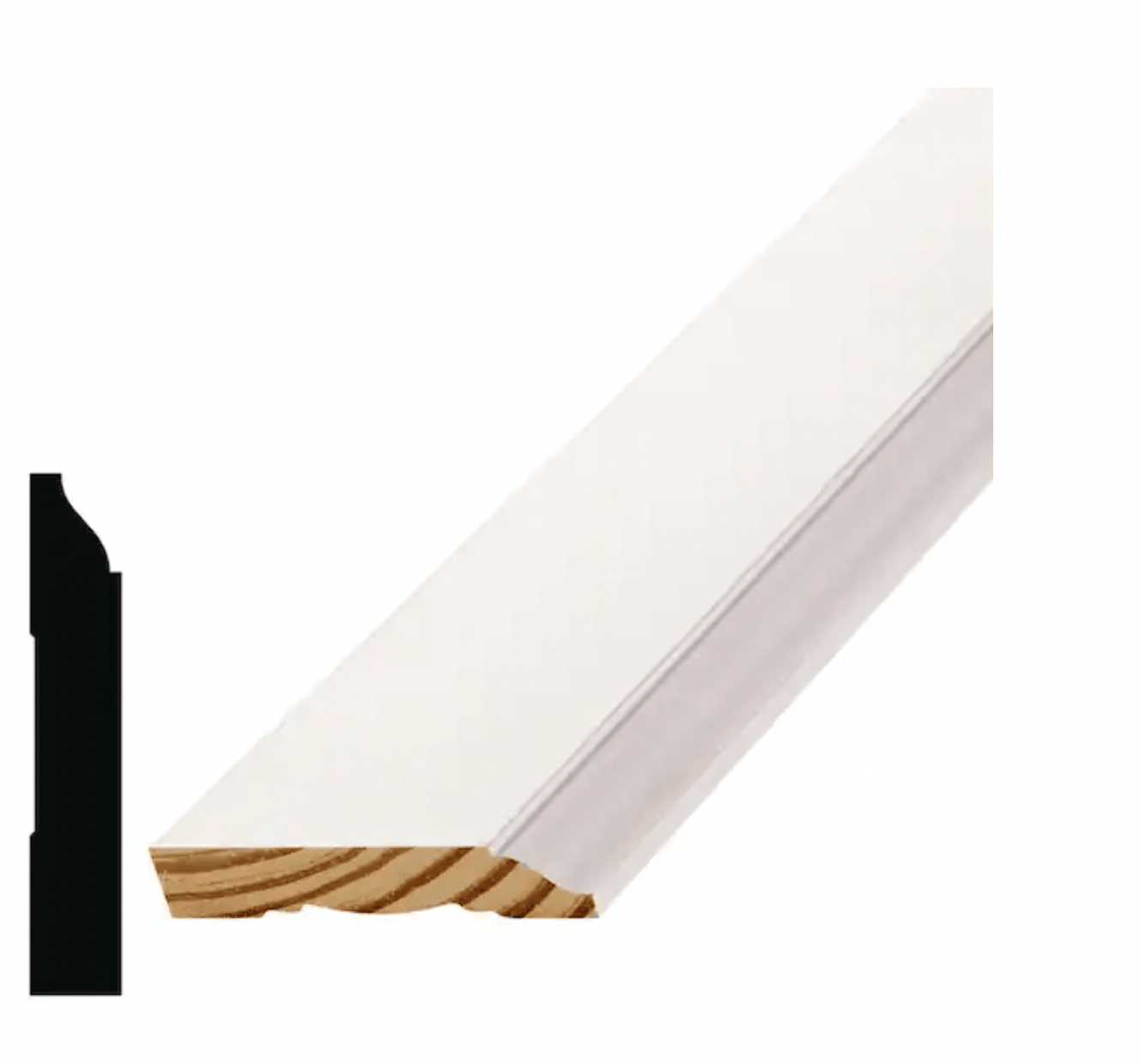 WM 623 9/16 in. x 3-1/4 in. x 144 in. Primed Finger-Jointed Pine Base ...