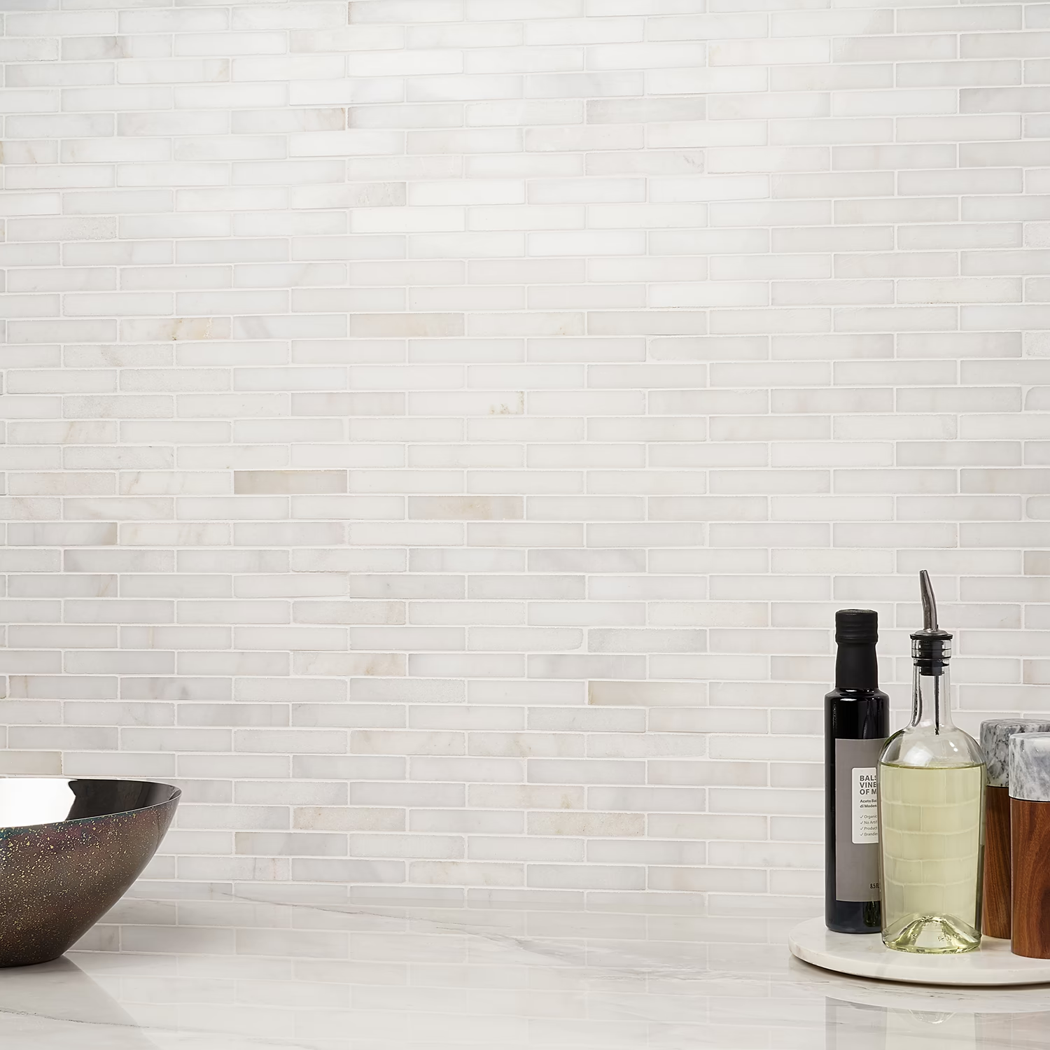 White Jade 1"x4" Polished Marble Mosaic Tile – PROARB