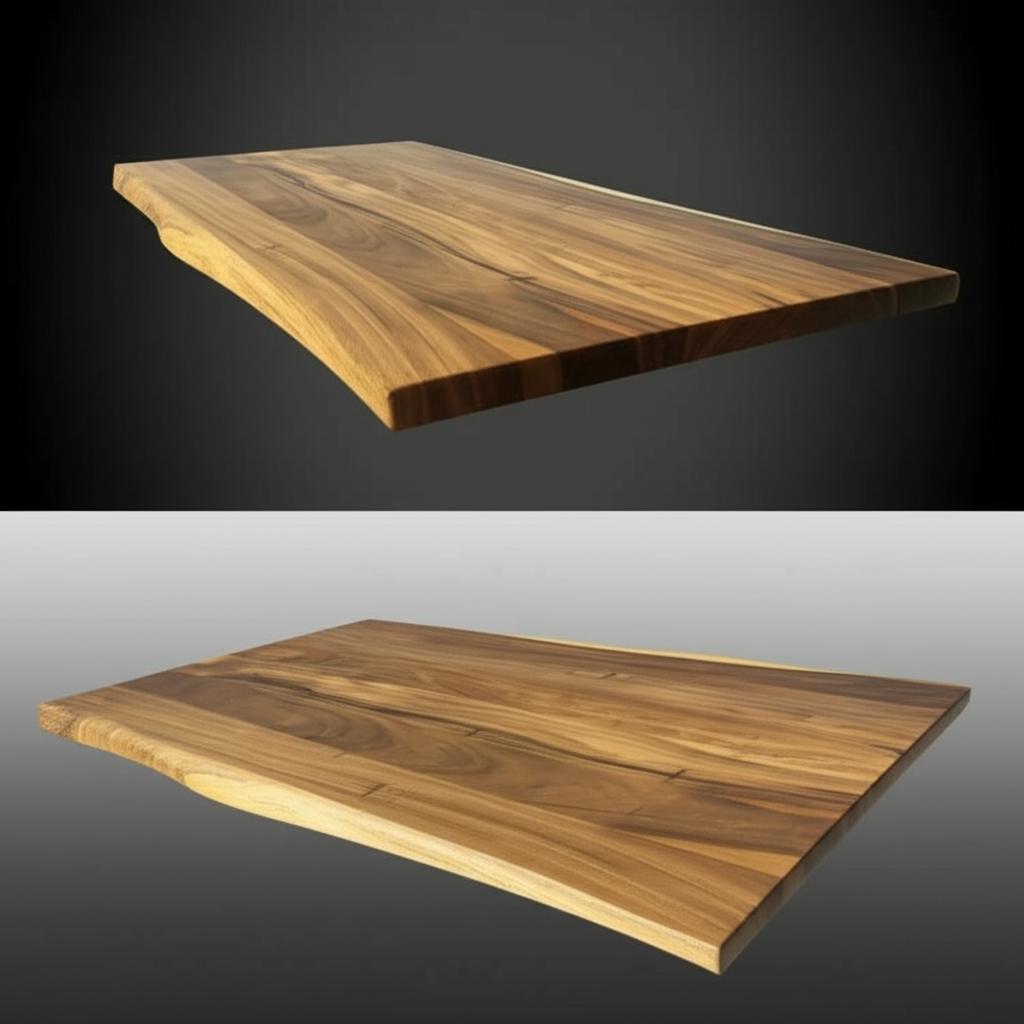 Hampton Bay Saman Solid Wood Butcher Block Countertop with Live Edge ...