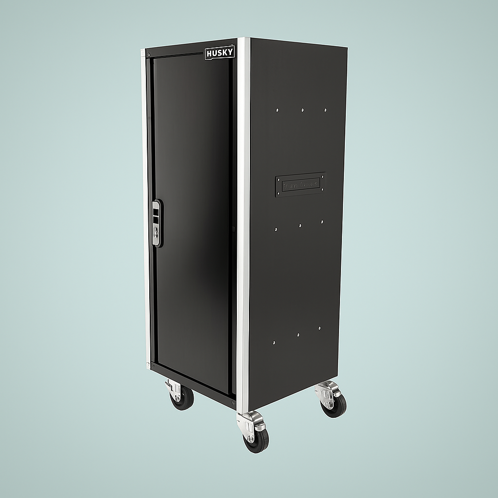 Husky 28 in. Professional Duty Side Tool Locker with Casters - Black ...