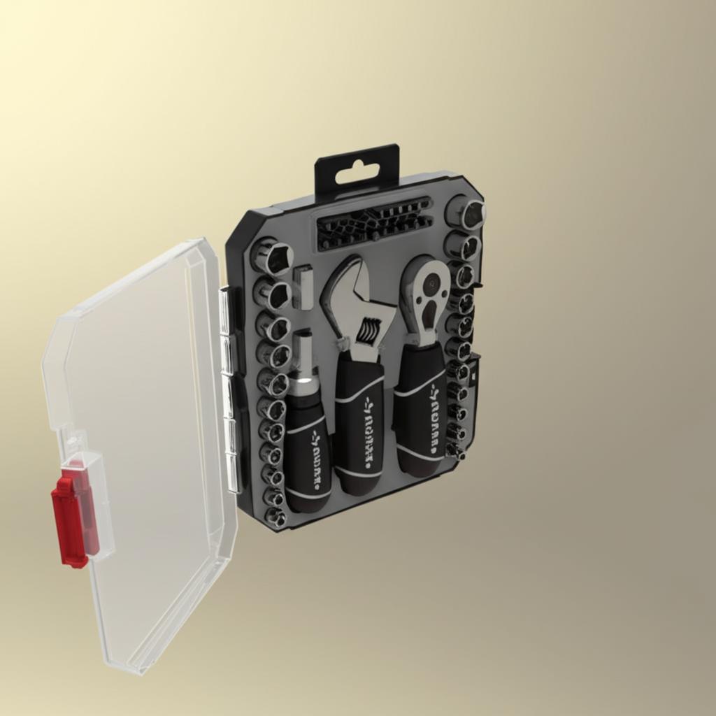 Husky 1/4 in. and 3/8 in. Stubby Ratchet and Socket Set (46-Piece) – C ...