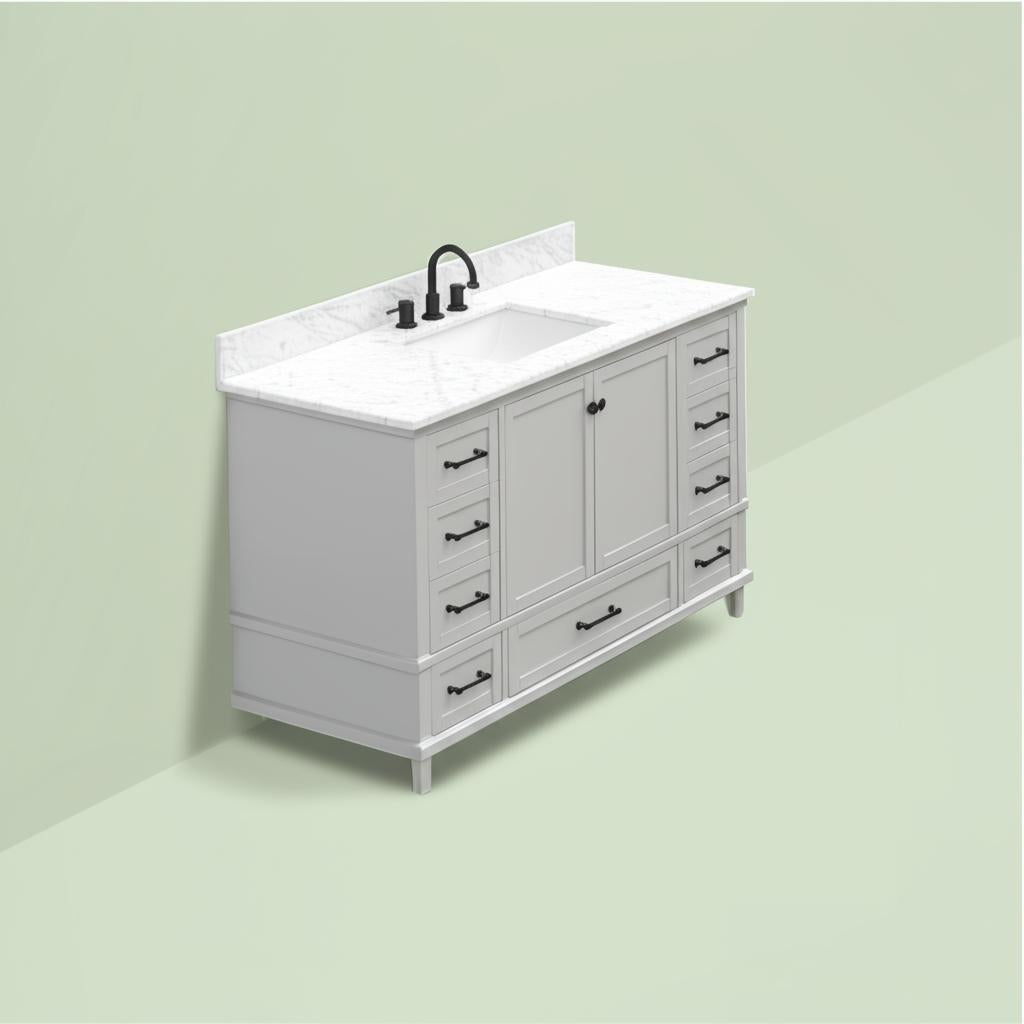 Home Decorators Collection Merryfield 49-Inch Dove Grey Bath Vanity wi ...