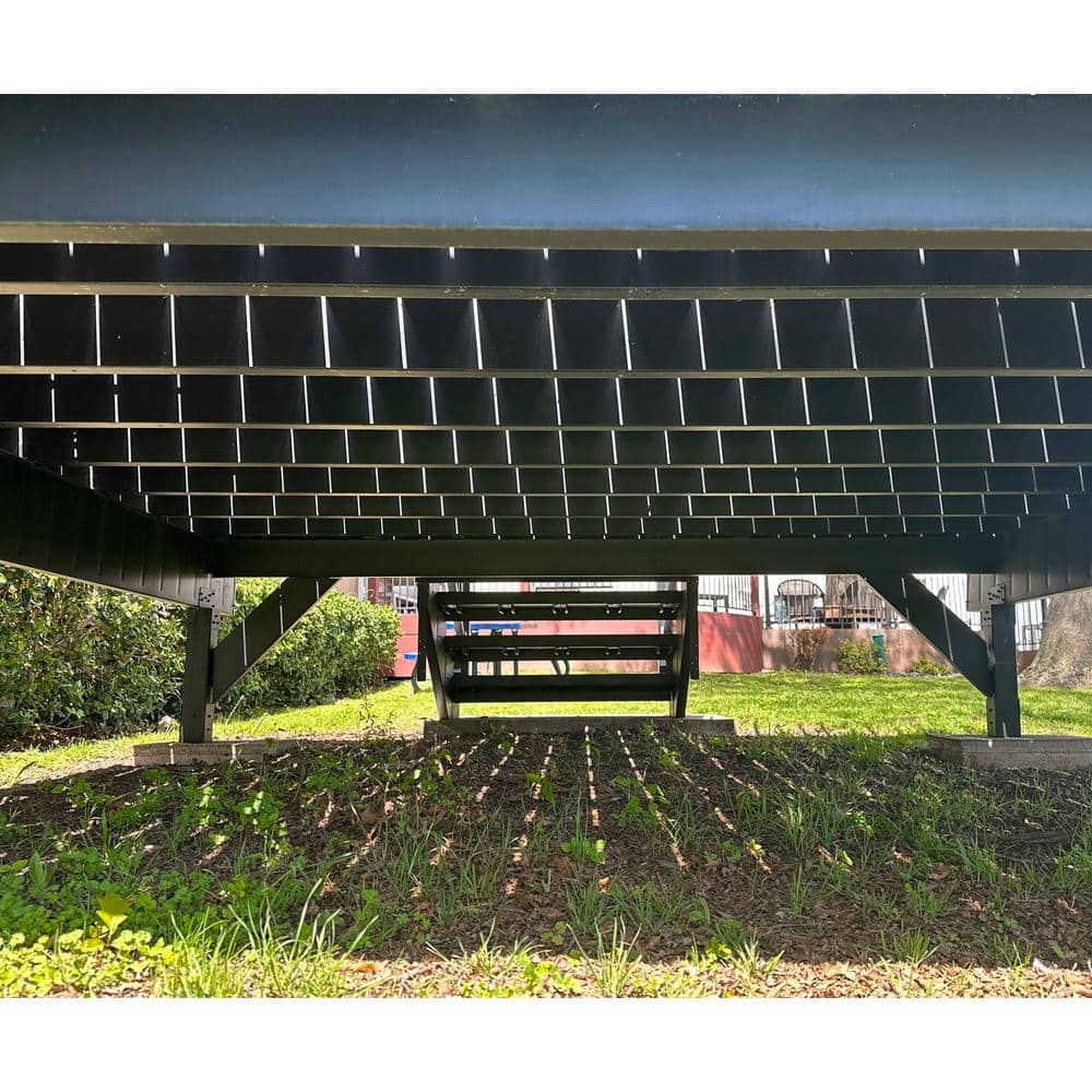 FORTRESS Apex Attached 12 ft x 12 ft Alaskan Driftwood PVC Deck Kit an ...