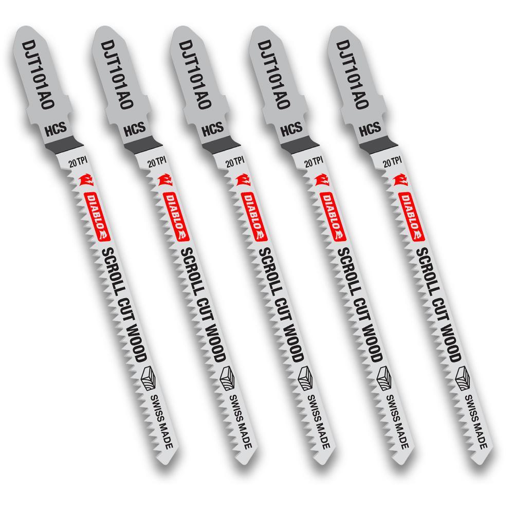 3 in. x 20 TPI HCS Scroll Jigsaw Blade (5-Pack) – PROARB