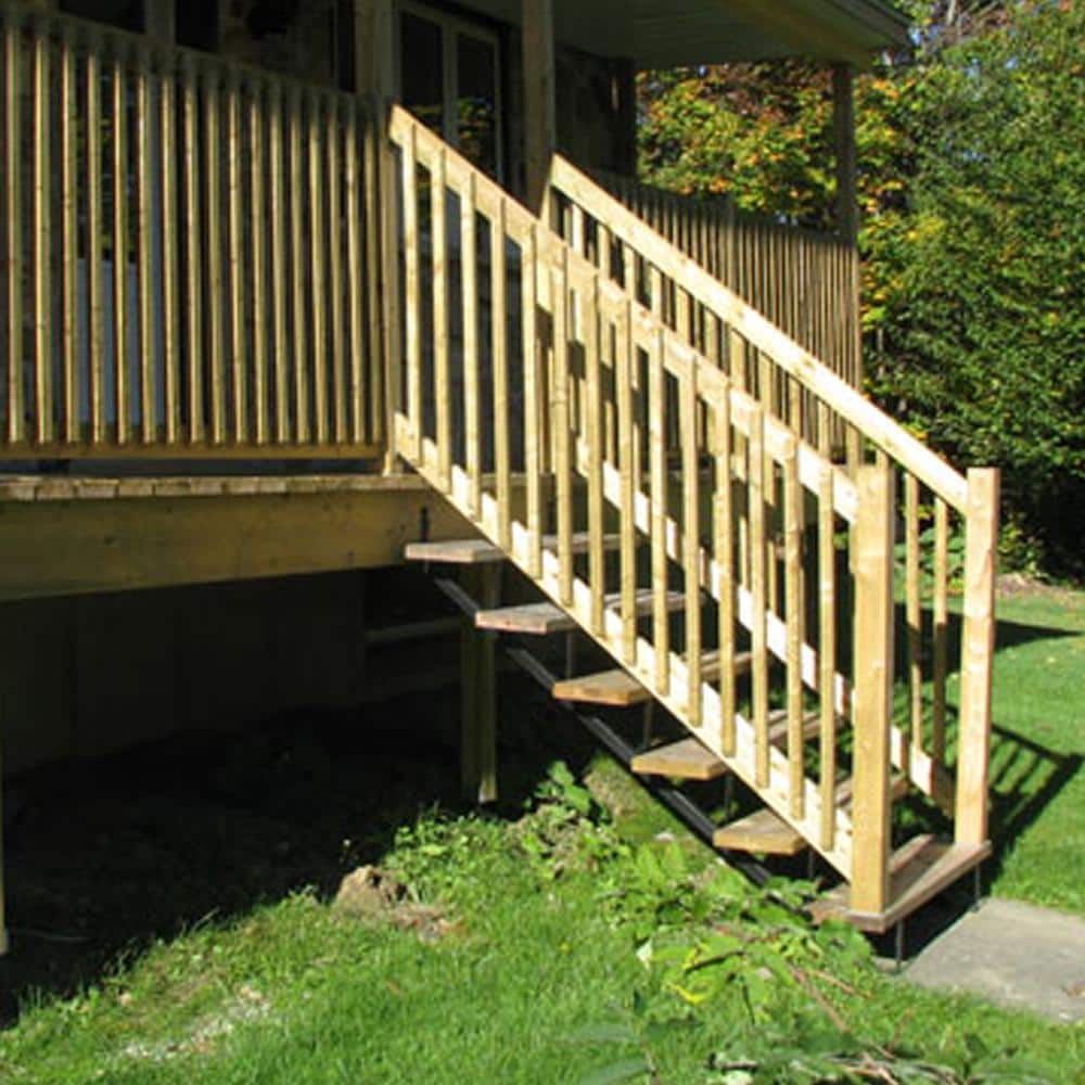 Pylex 6-Steps Steel Stair Stringer black 7-1/2 in. x 10-1/4 in. (Inclu ...
