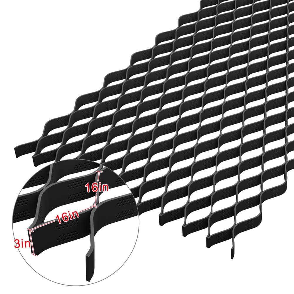 Wellco 10 ft. x 16.5 ft. x 3 in. L Series Plastic Ground Geo Grid Driv ...
