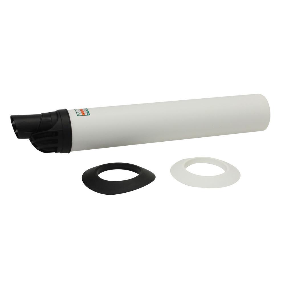 2 in. / 4 in. Plastic Condensing Wall Termination Vent Kit with 2 Wall ...