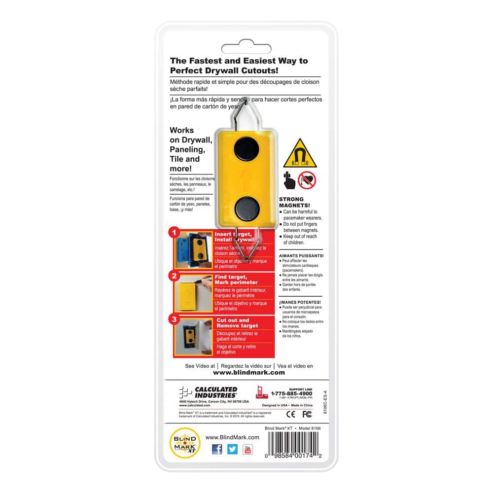 Calculated Industries Blind Mark Magnetic Drywall Electrical Box Locat ...