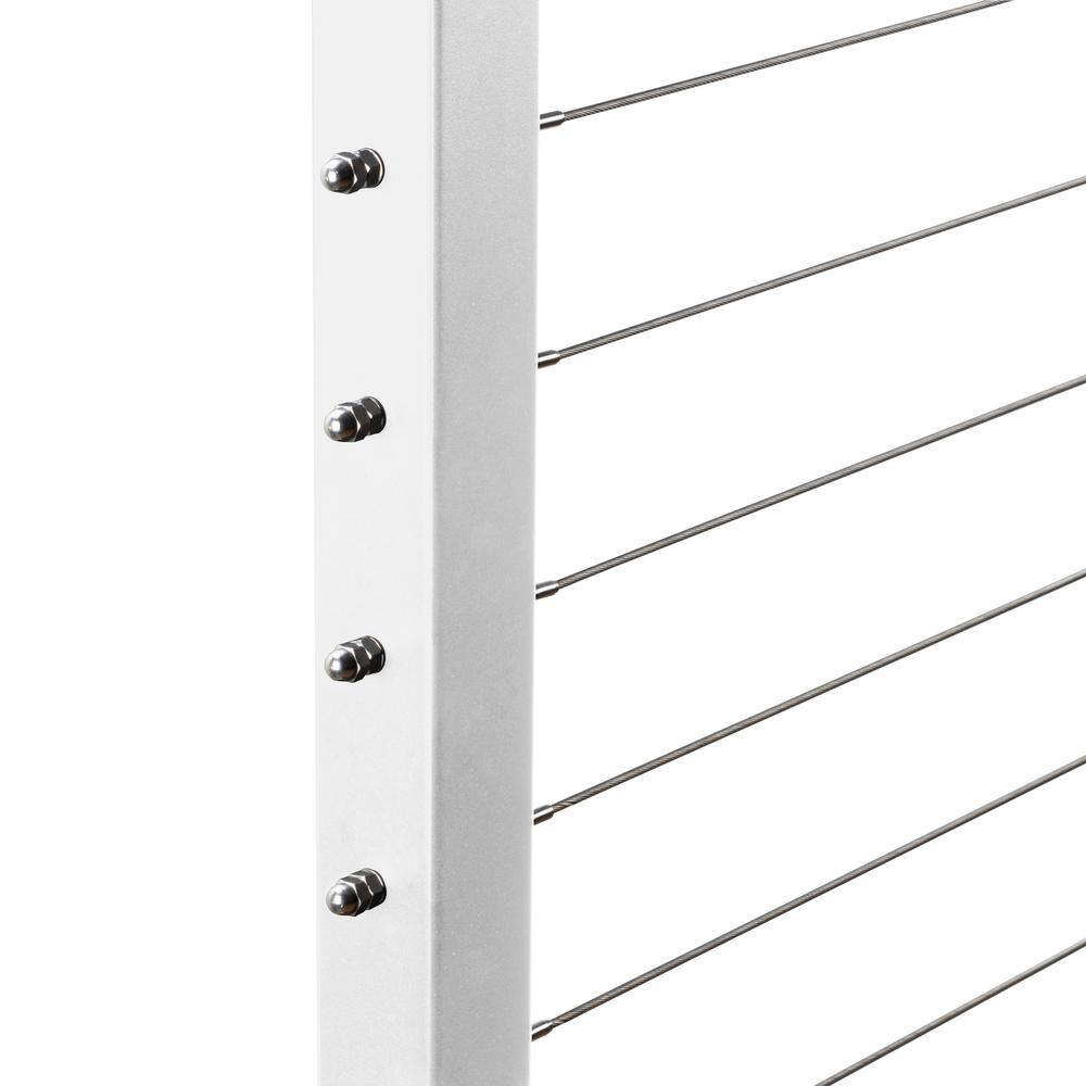 CityPost 10 ft. Deck Cable Railing, 36 in. Base Mount, White – PROARB