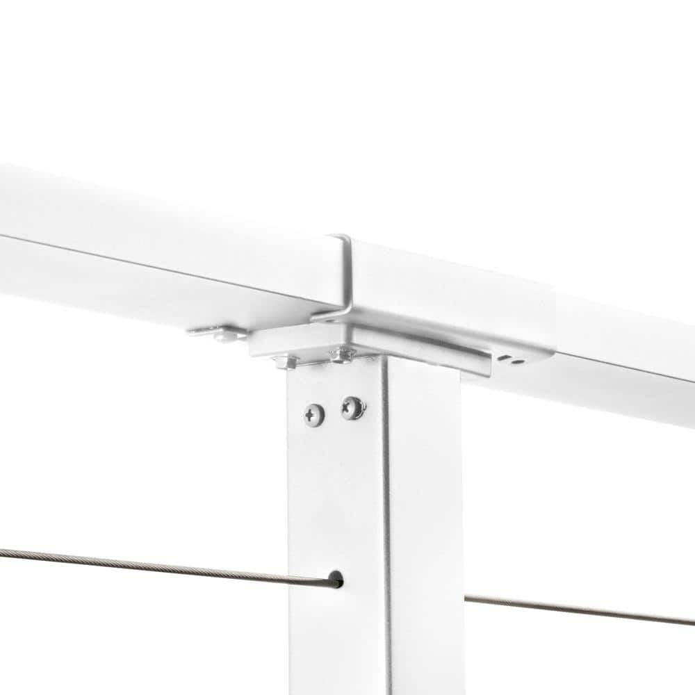CityPost 12 ft. Deck Cable Railing, 42 in. Base Mount, White – PROARB