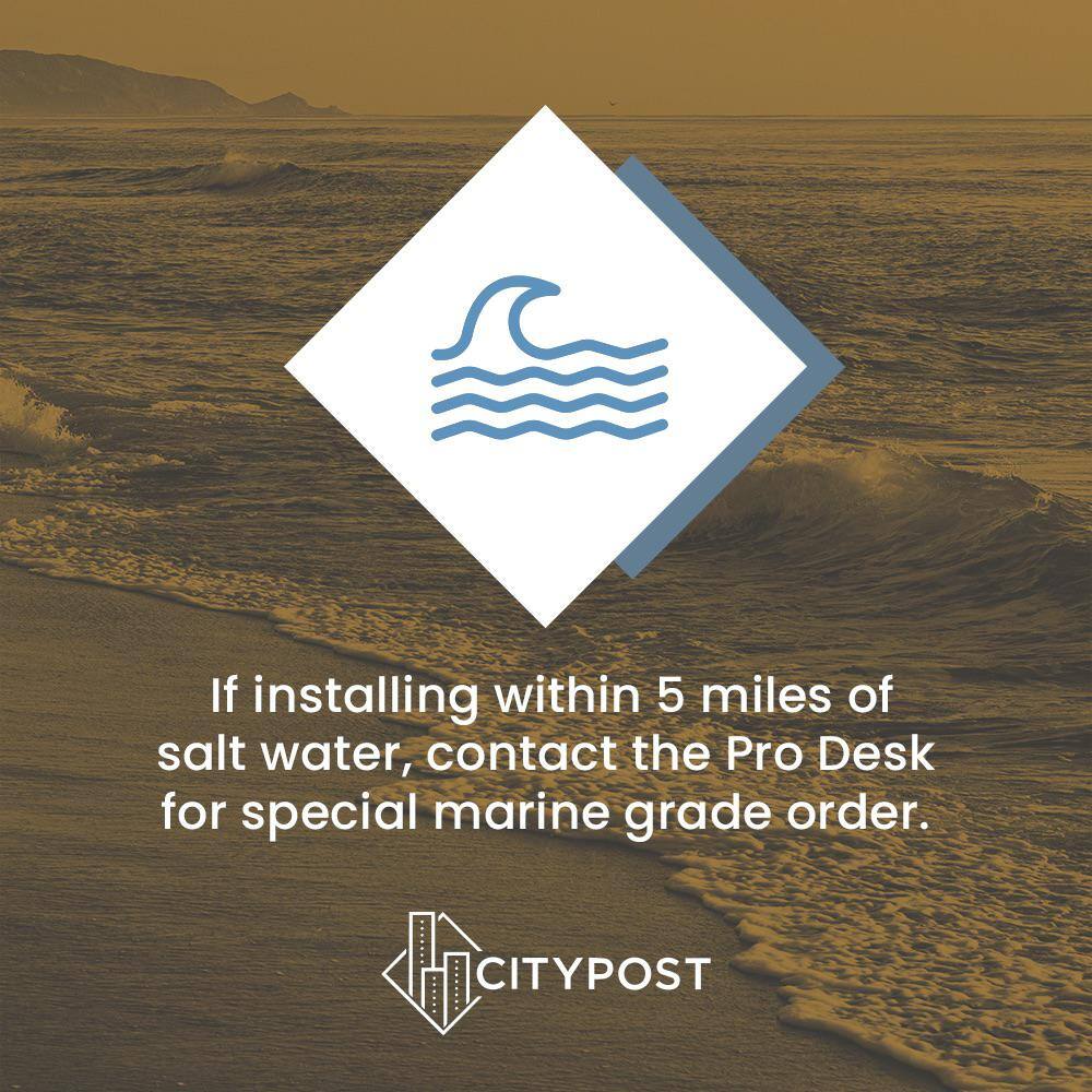 CityPost 56 ft. Deck Cable Railing, 42 in. Face Mount, Black – PROARB