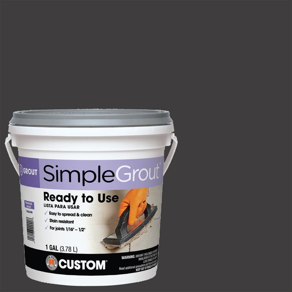 Custom Building Products SimpleGrout #60 Charcoal 1 gal. Pre-Mixed Gro ...