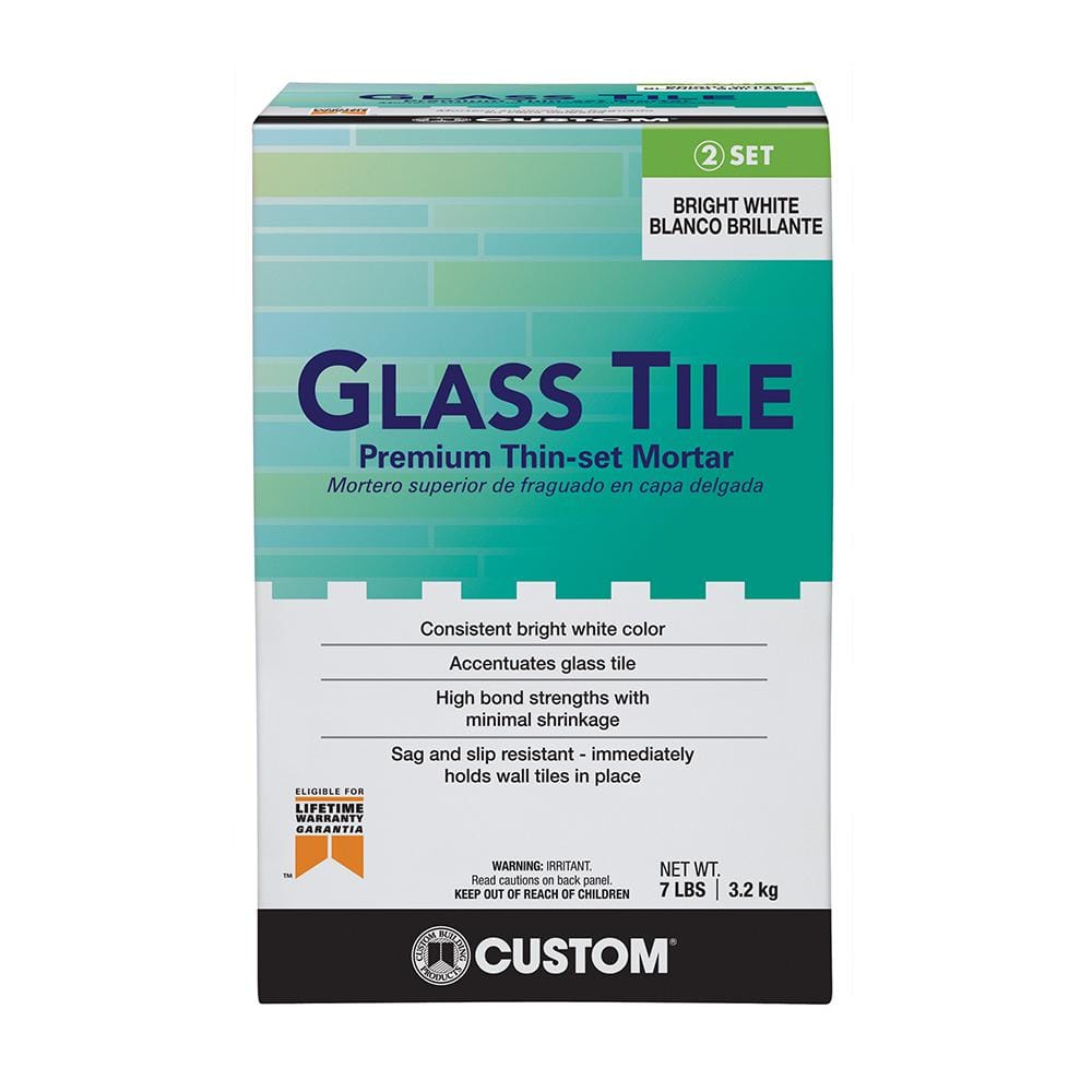 Custom Building Products Glass Tile 7 lb. White Premium Thinset Mortar ...