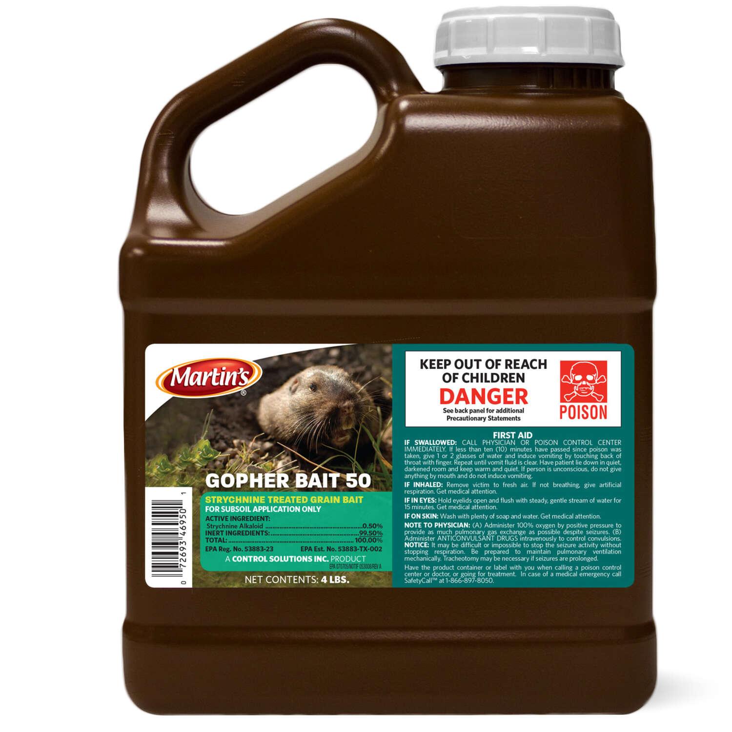 Martin's Gopher Bait 50 Toxic Bait Granules For Gophers and Moles 4 lb ...