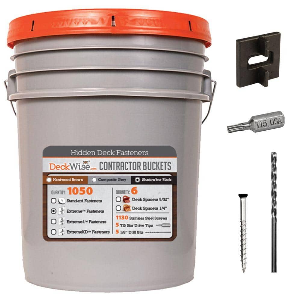 DeckWise Extreme Ipe Clip Black Biscuit Style Hidden Deck Fastener Kit ...