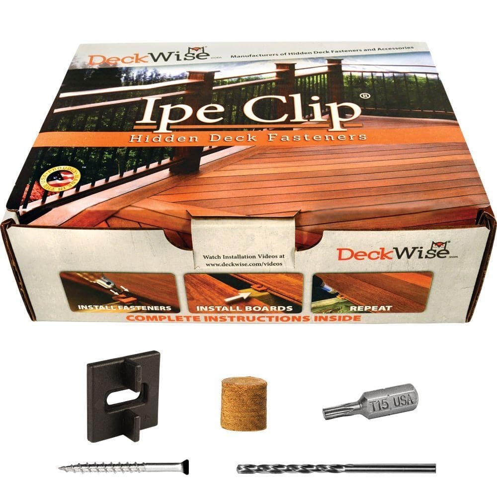 DeckWise Extreme Ipe Clip Black Biscuit Style Hidden Deck Fastener Kit ...