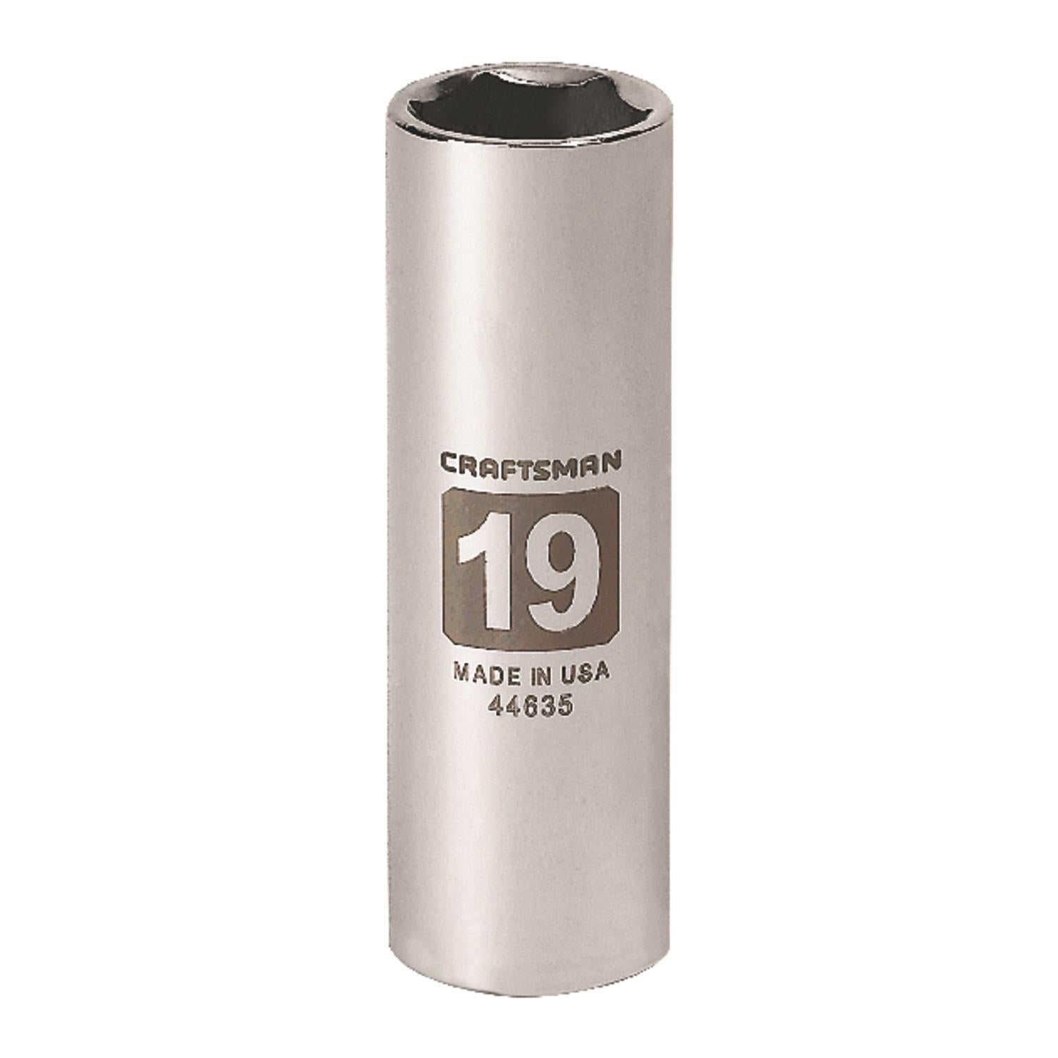 Craftsman 19 mm Metric Deep Socket, 1/2 in. Drive, 6 Point – PROARB