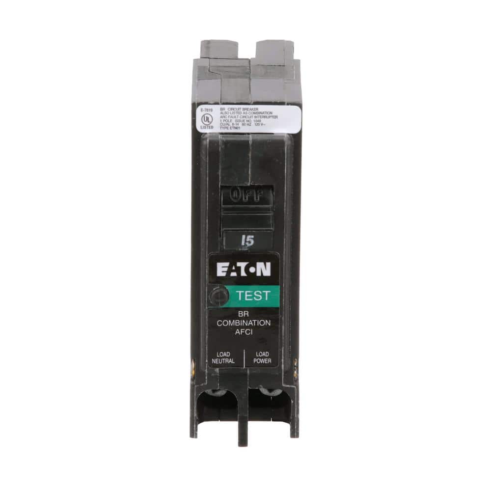 Eaton 15 Amp Single-Pole Plug On Neutral Combination Arc Fault Circuit ...