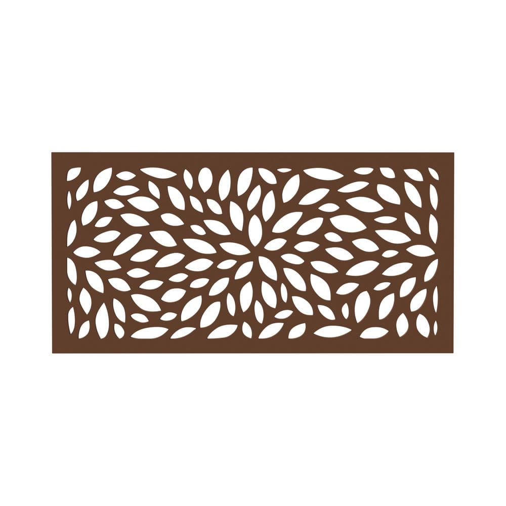 DESIGN VU Floral 4 ft. x 2 ft. Espresso Floral Recycled Polymer Decora ...