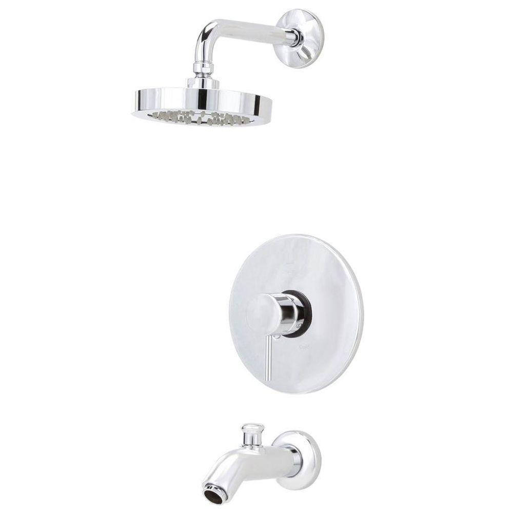 Elba Pressure Balance Single-Handle 1-Spray Tub and Shower Faucet in C ...