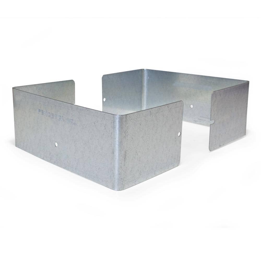 Fence Armor Galvanized Steel Fence Post Guard 7.5 in. L x 7.5 in. W x ...
