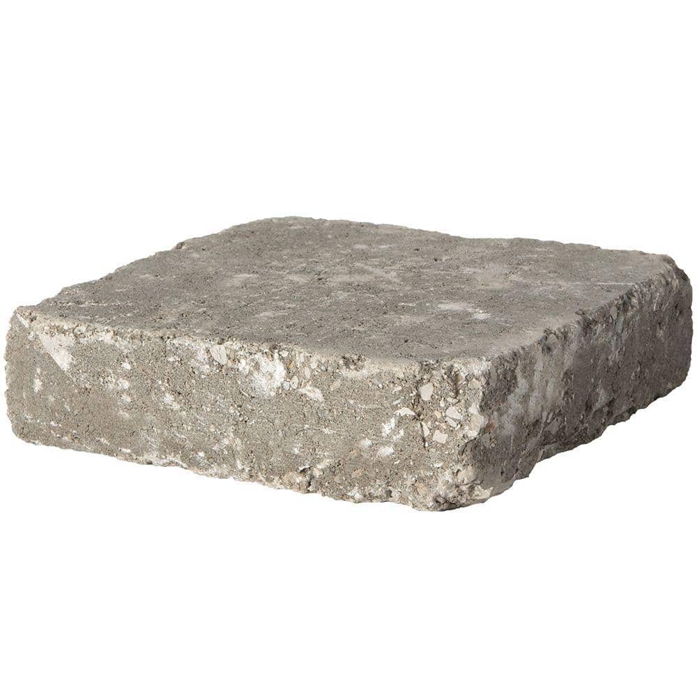 Pavestone RumbleStone Square 7 in. x 7 in. x 1.75 in. Greystone Concre ...