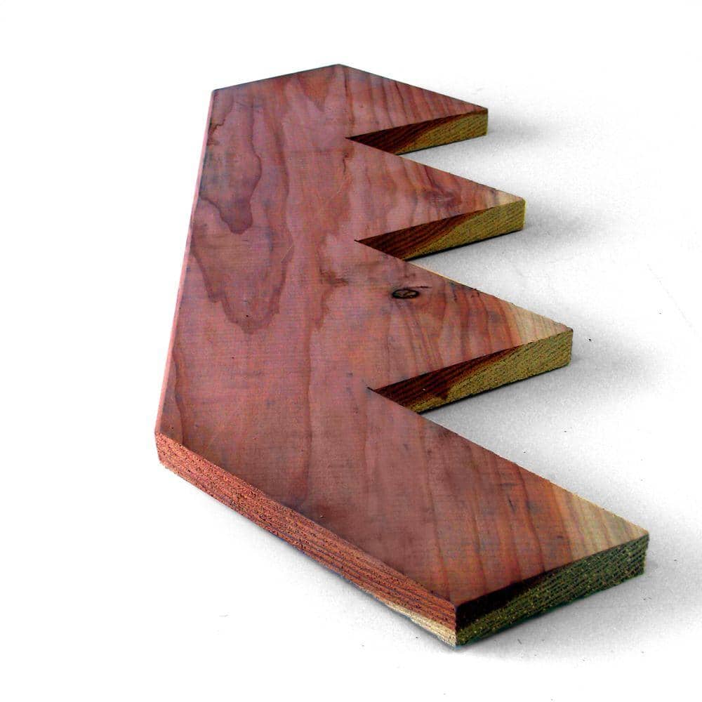 Mendocino Forest Products Stair Stringer 4 step Redwood (Common: 48 in ...