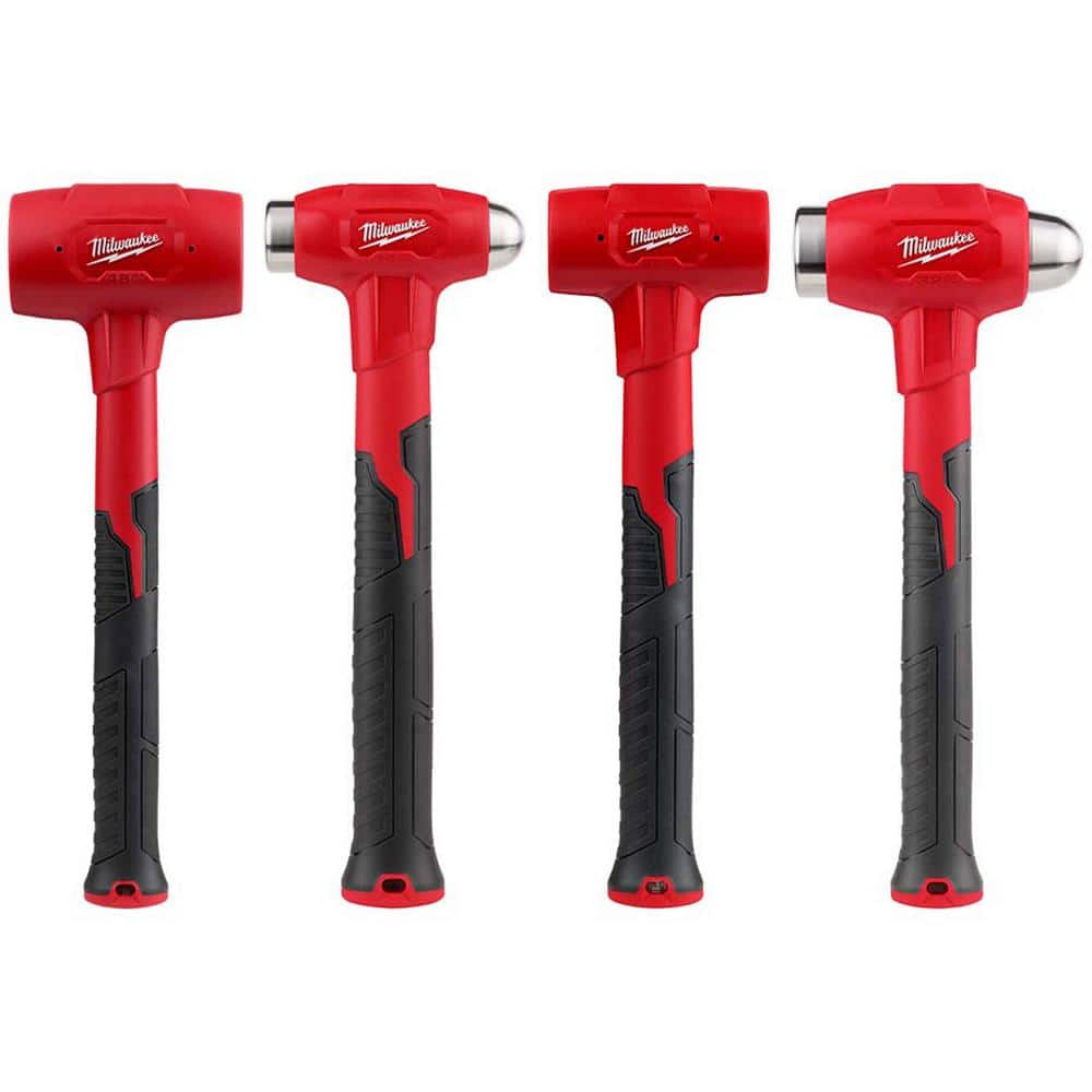 Milwaukee 48 oz., 16 oz., 28 oz., and 32 oz., Dead Blow Hammer Kit (4 ...