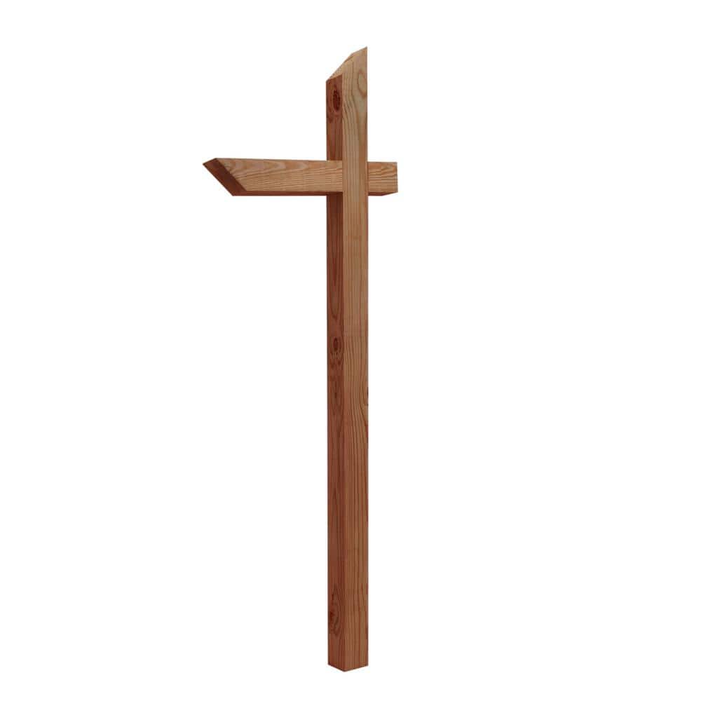 Outdoor Essentials Angled 72 in. x 4 in. x 4 in. Color Treated Mailbox ...
