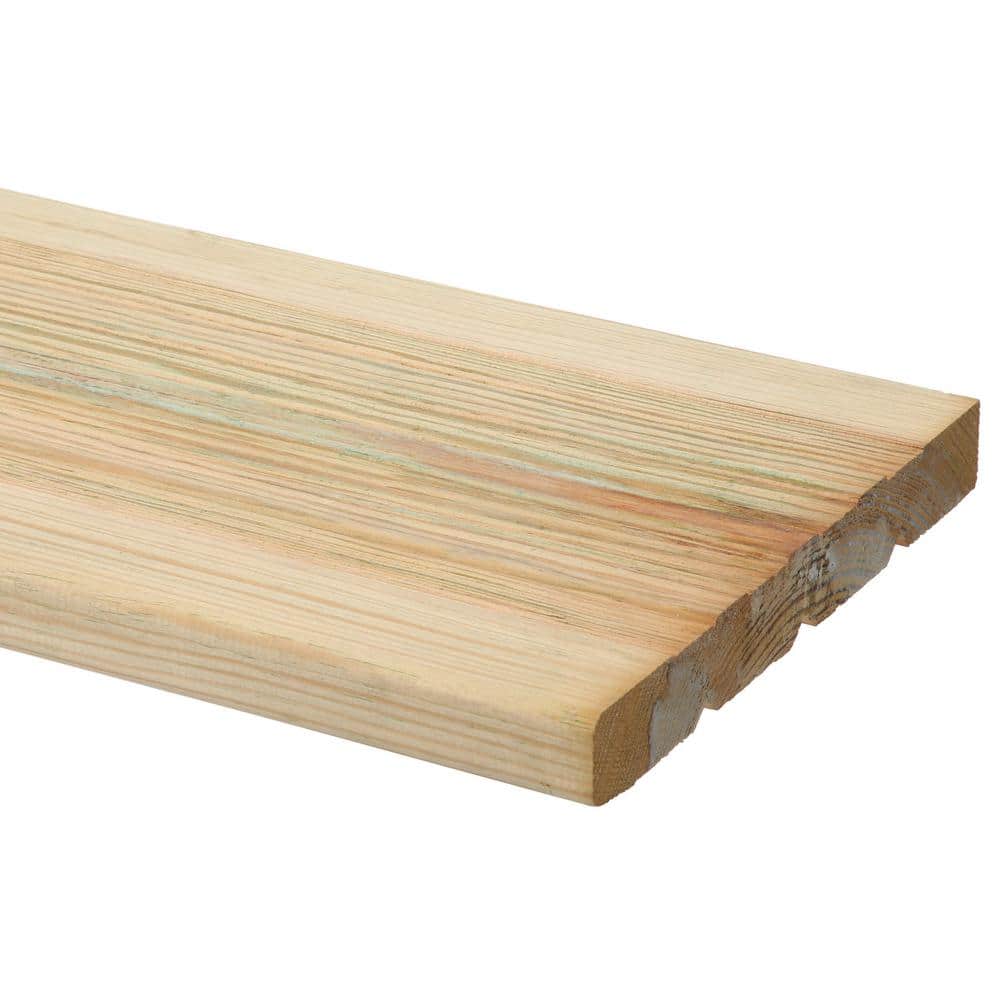 48 in. X 12 in. Pressure-Treated Southern Yellow Pine Wood Step-Tread ...