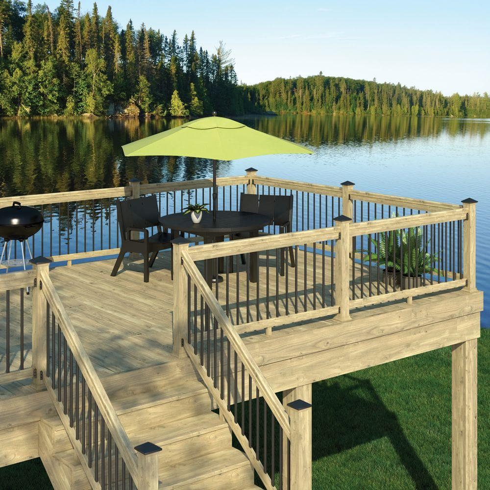 48 in. X 12 in. Pressure-Treated Southern Yellow Pine Wood Step-Tread ...