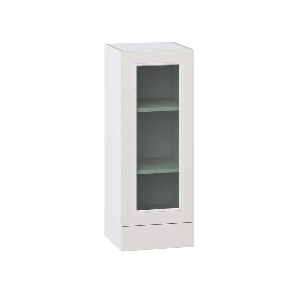 J COLLECTION Littleton Painted Gray Recessed Assembled Glass Wall Kitc ...