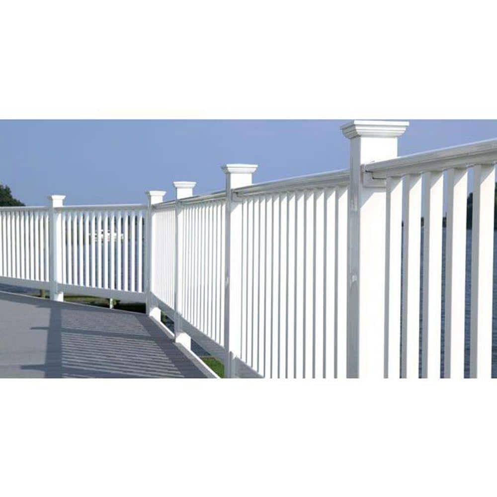 RDI Original Rail 8 ft. x 36 in. White Vinyl Square Baluster Level Rai ...